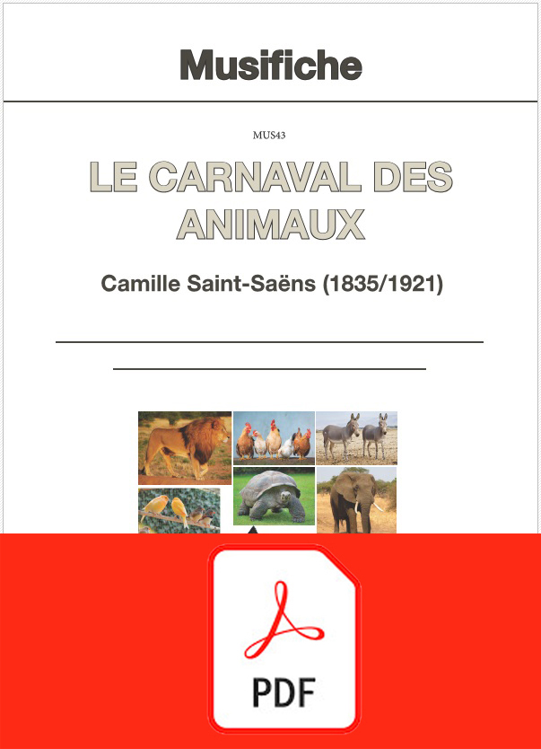 Musifiches en pdf: Musifiche : Le Carnaval des animaux - pdf